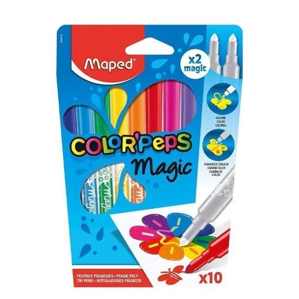 Marcadores Maped Colorpeps magic x10 colores - La Gráfica
