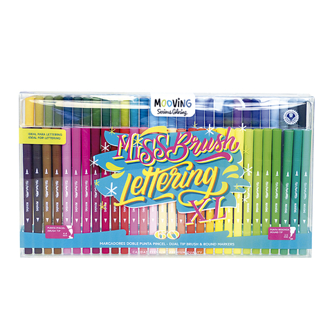 Marcadores Mooving-Miss Brush Lettering Xl Doble Punta X60 - La Gráfica
