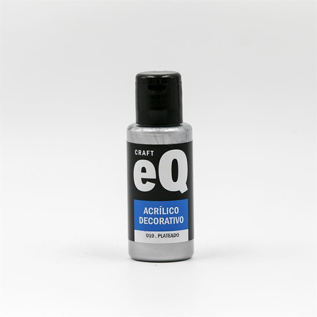 Acrílico EQ x 50 cc color plateado (010) - La Gráfica